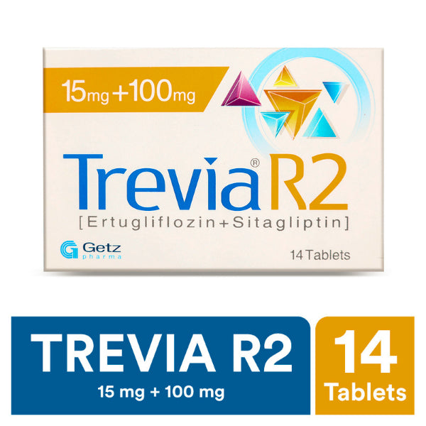 Buy TREVIA R2 15MG+100MG 14S Online In Pakistan – Dawa Healthcare